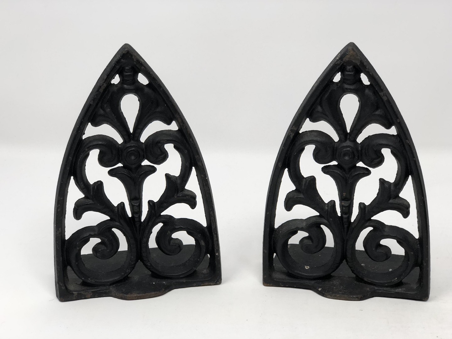 Cast Iron Scrollwork Vintage Bookends