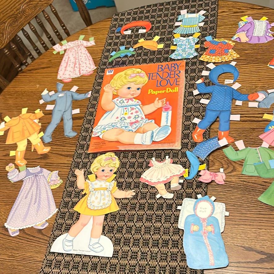 Vintage Original Baby Tender Love Paper Doll set 1972
