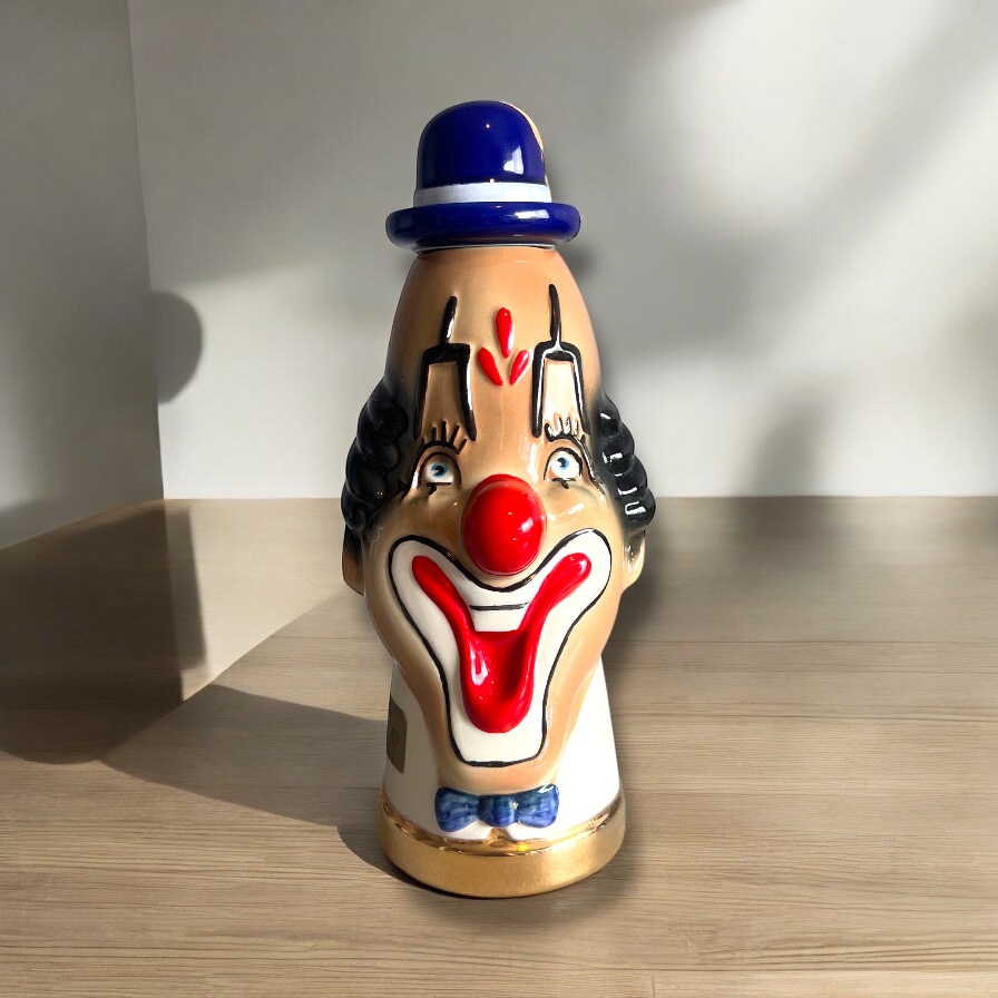 Vintage 1973 Old Mr. Boston Whiskey Decanter Circus City Clown Royal ...