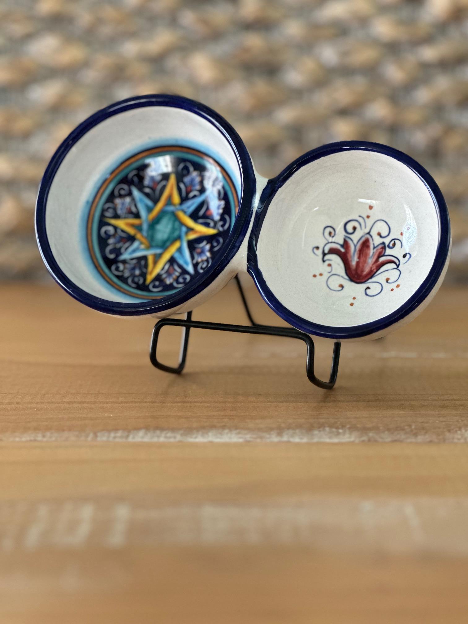 Fima Deruta Italy For Via Bellissima Olive Bearer And Pit Bowl Double ...