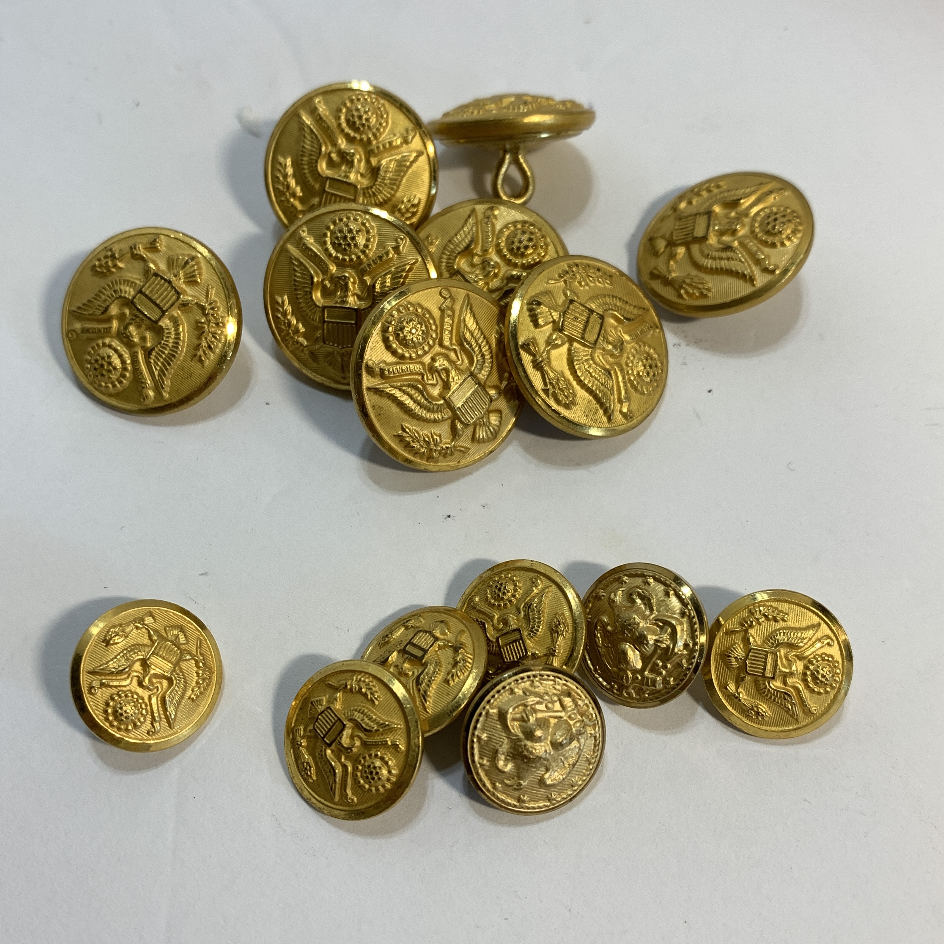 15 Metal Waterbury Buttons