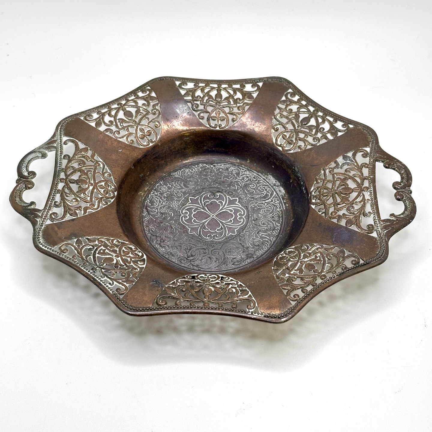 Ornate Made In Occupied Japan Silver Plate 7”