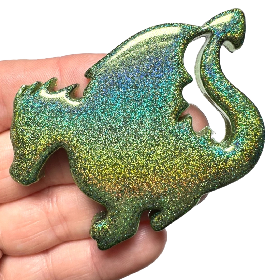 Green Dragon Magnet. Mythological Creature For Your Fridge