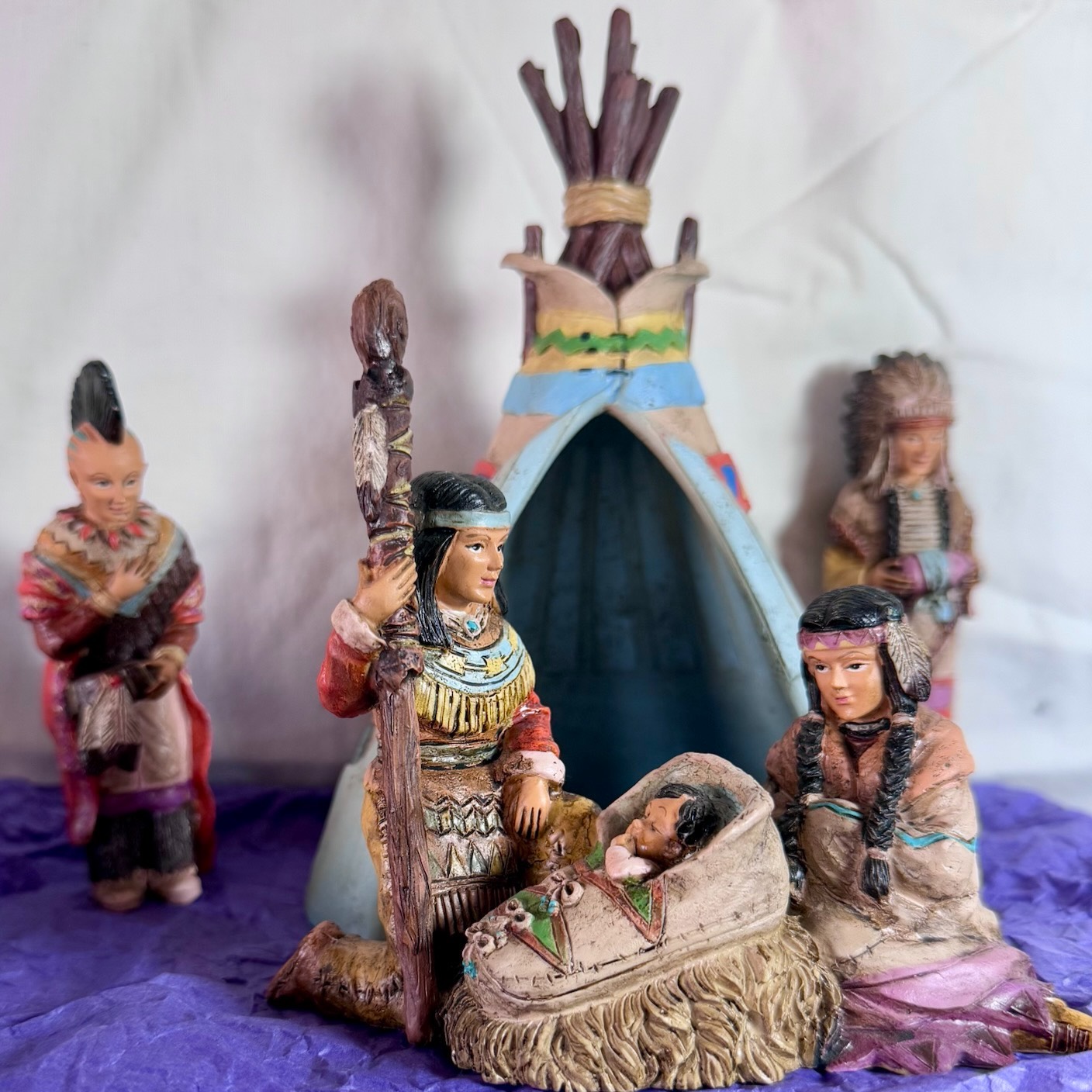 Native American Nativity Set SouthWestern WMG 2010 Resin Collectible 7 ...