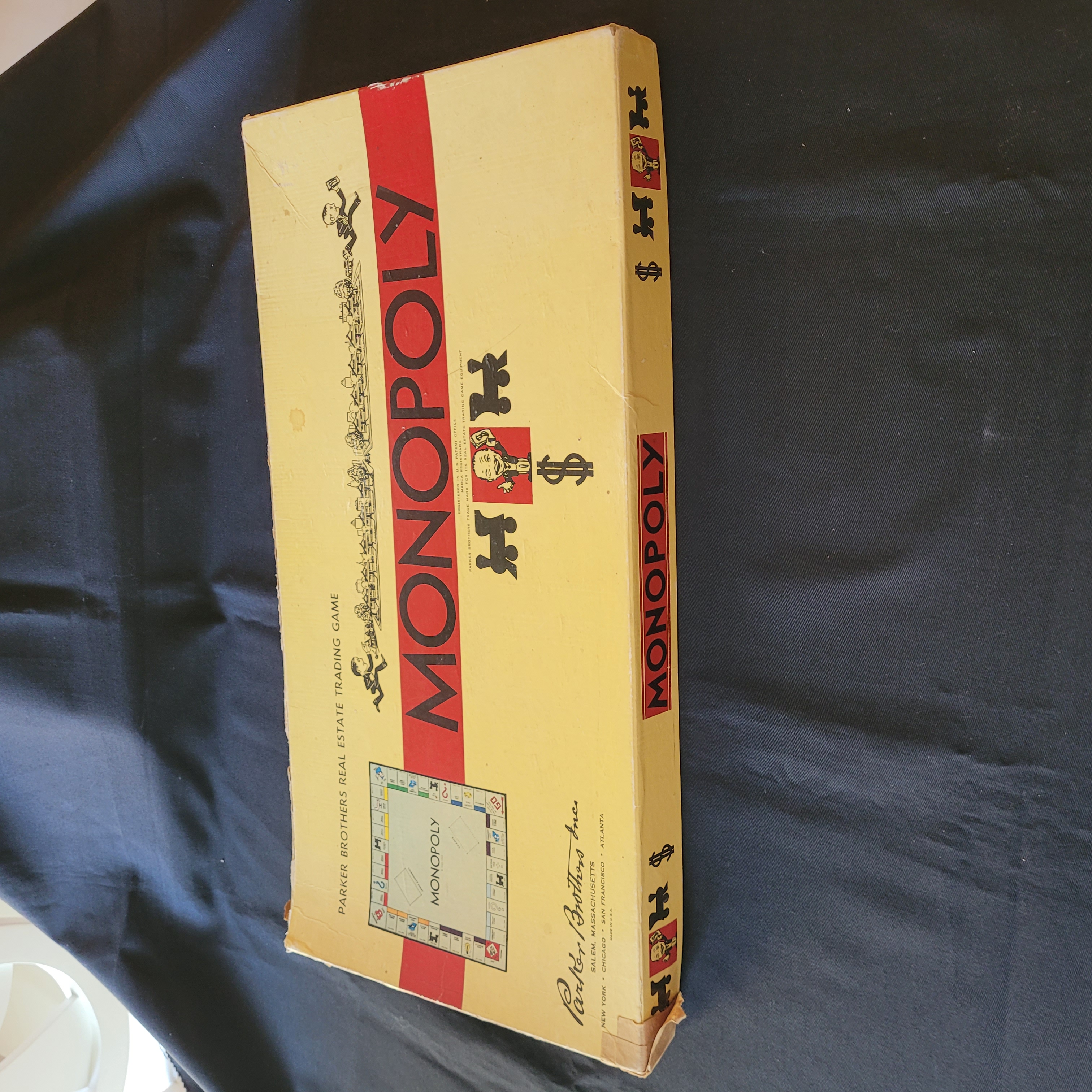 1954 Monopoly Board Game by Parker Brothers Metal Tokens