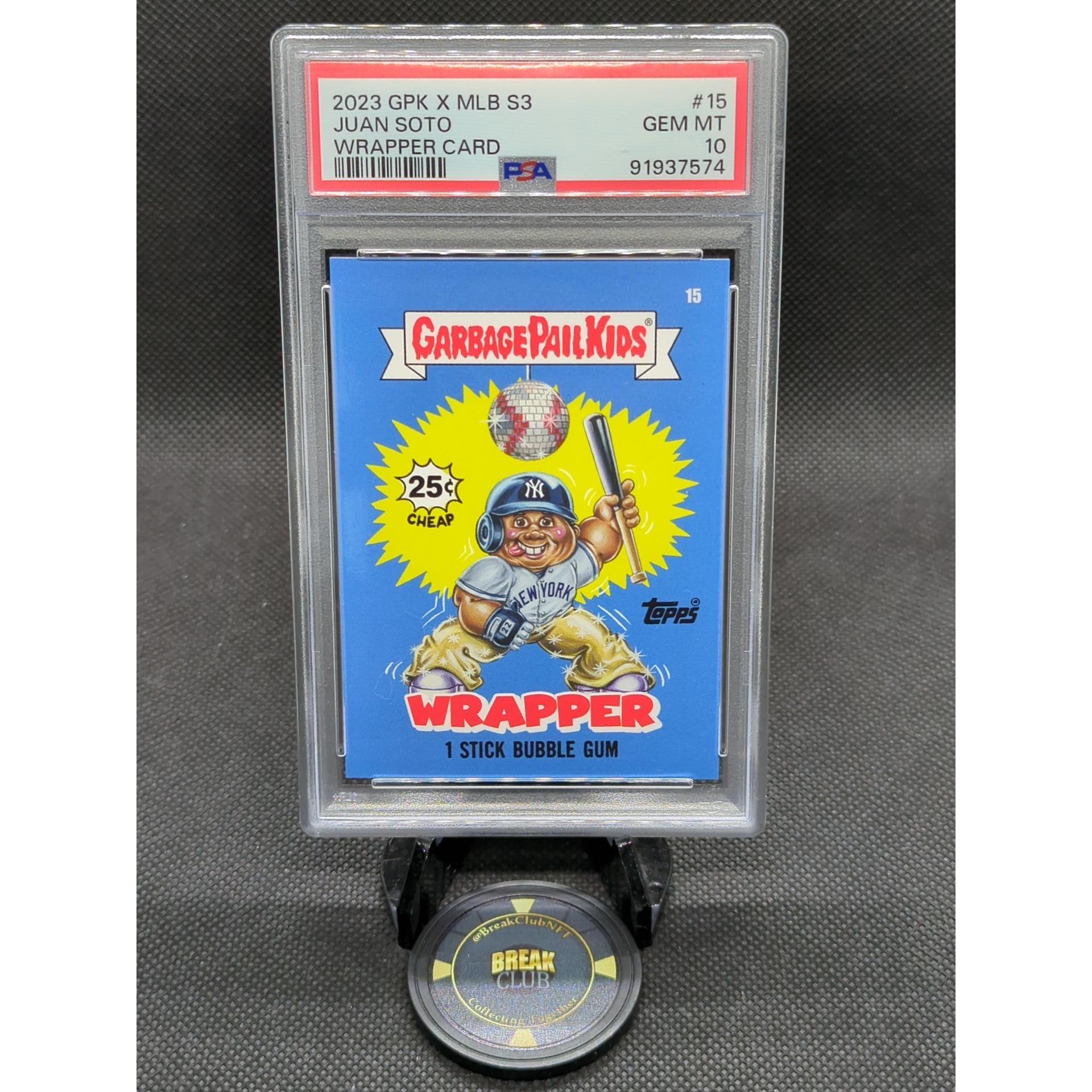 Juan Soto 2023 GPK x MLB Series 3 Wrapper PSA 10