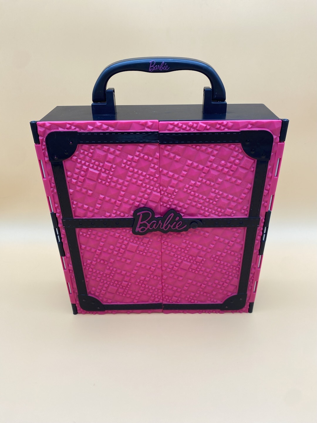 Barbie Pink & Black Wardrobe & Doll Carrying Case - 2011 Mattel