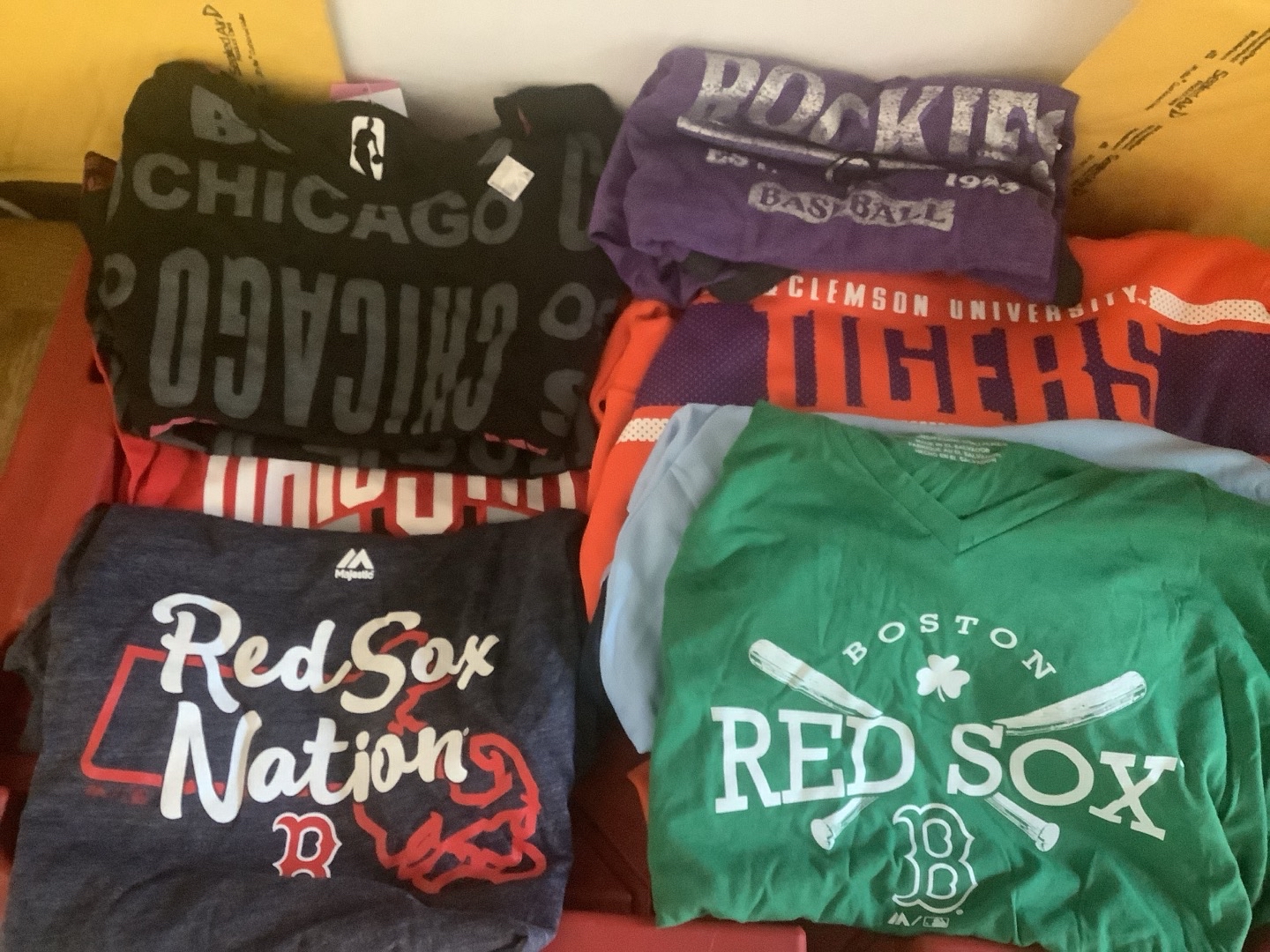 9 Assorted Sports Teams Apparel Adult & Youth