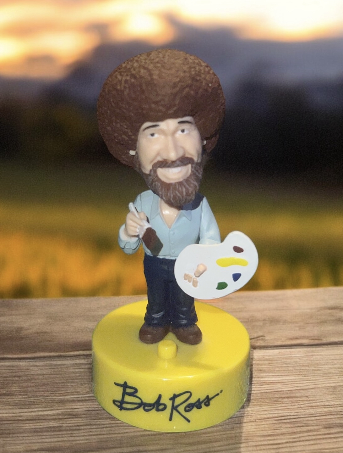 Bob Ross Bobblehead RP Minis Joy Of Painting With Sound 3” Tested Works