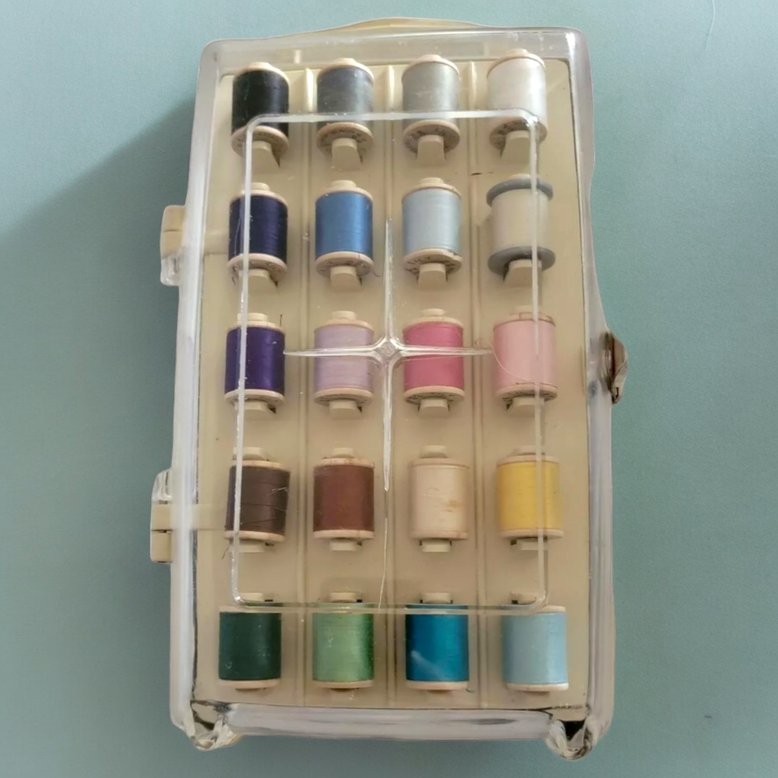 Vintage 1960's William Thomas & Sons Sewing Thread Spool Set in Plastic ...