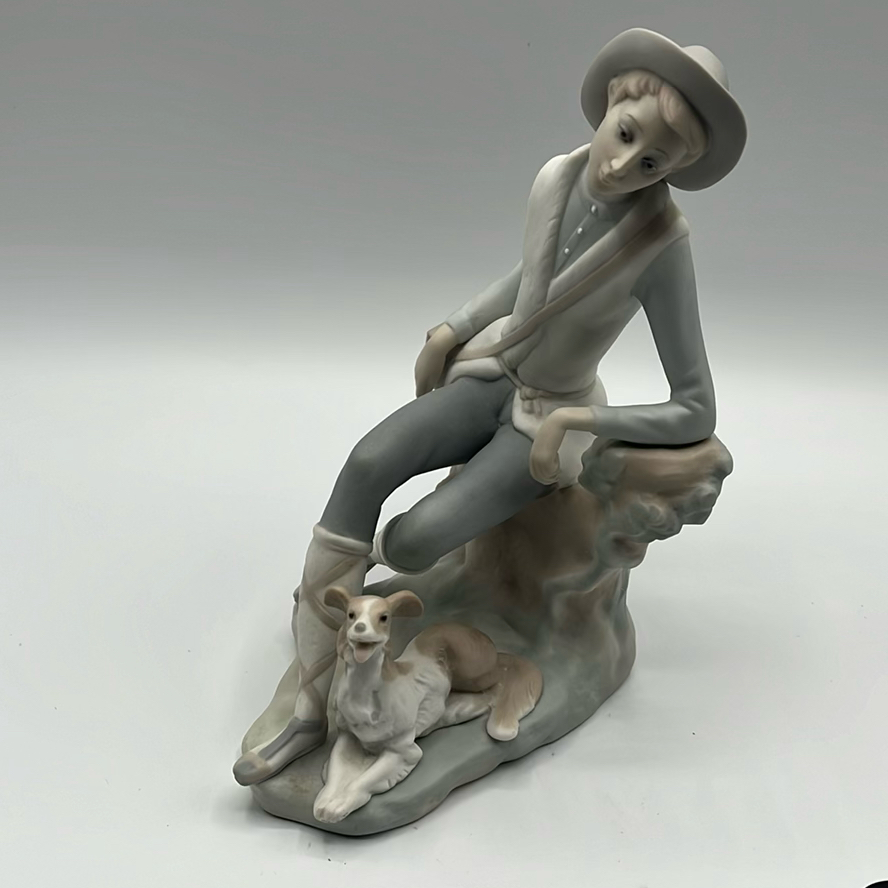 LLADRO "Shepherd Boy & Dog" Matte Finish Retired