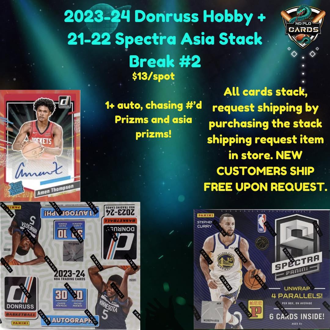 23-24 Donruss Hobby + 2021-22 Spectra Asia Box Basketball Stack Rip #2 ...