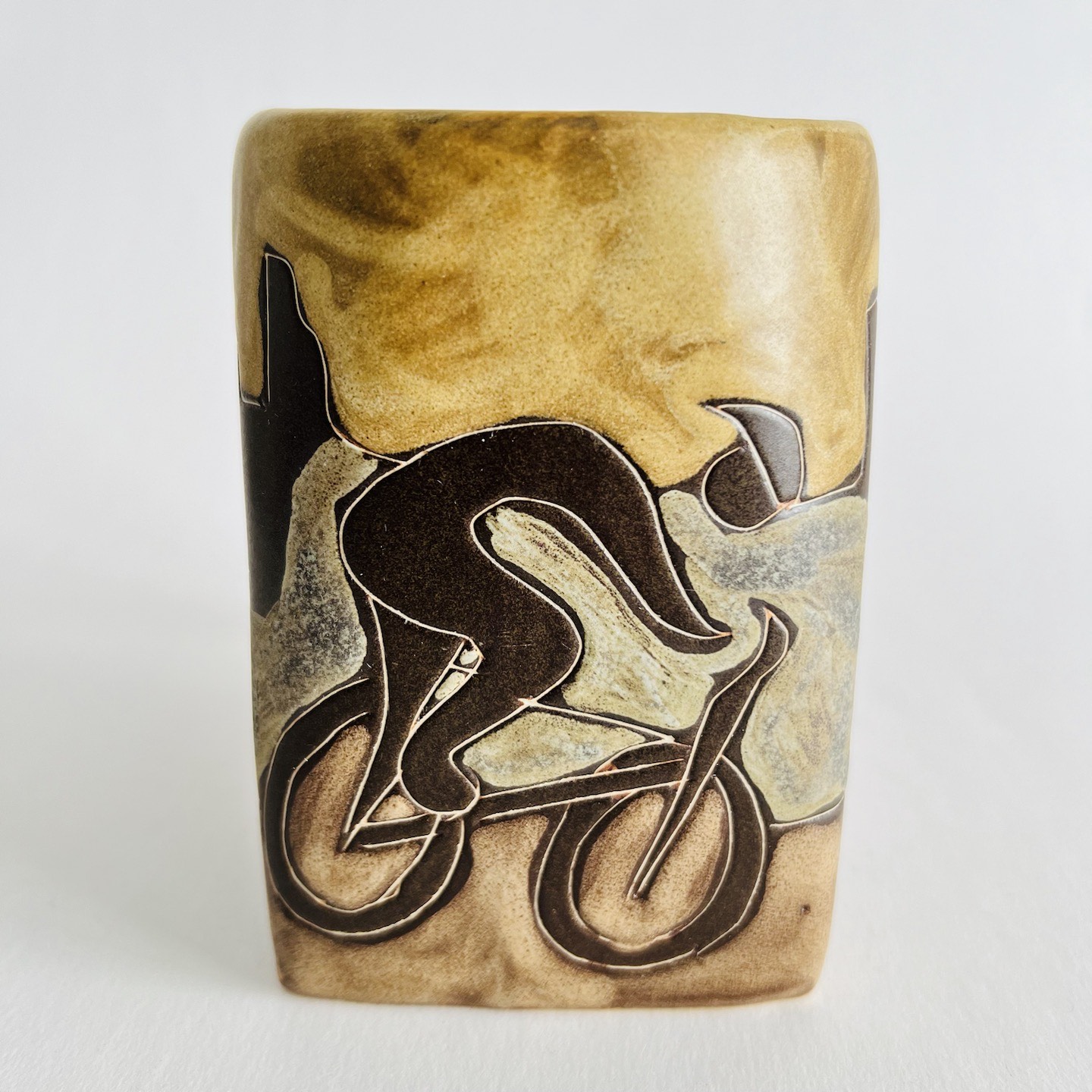 Mara Mexico Art Pottery Cyclist Mug Desert Bike Stoneware Handmade ...