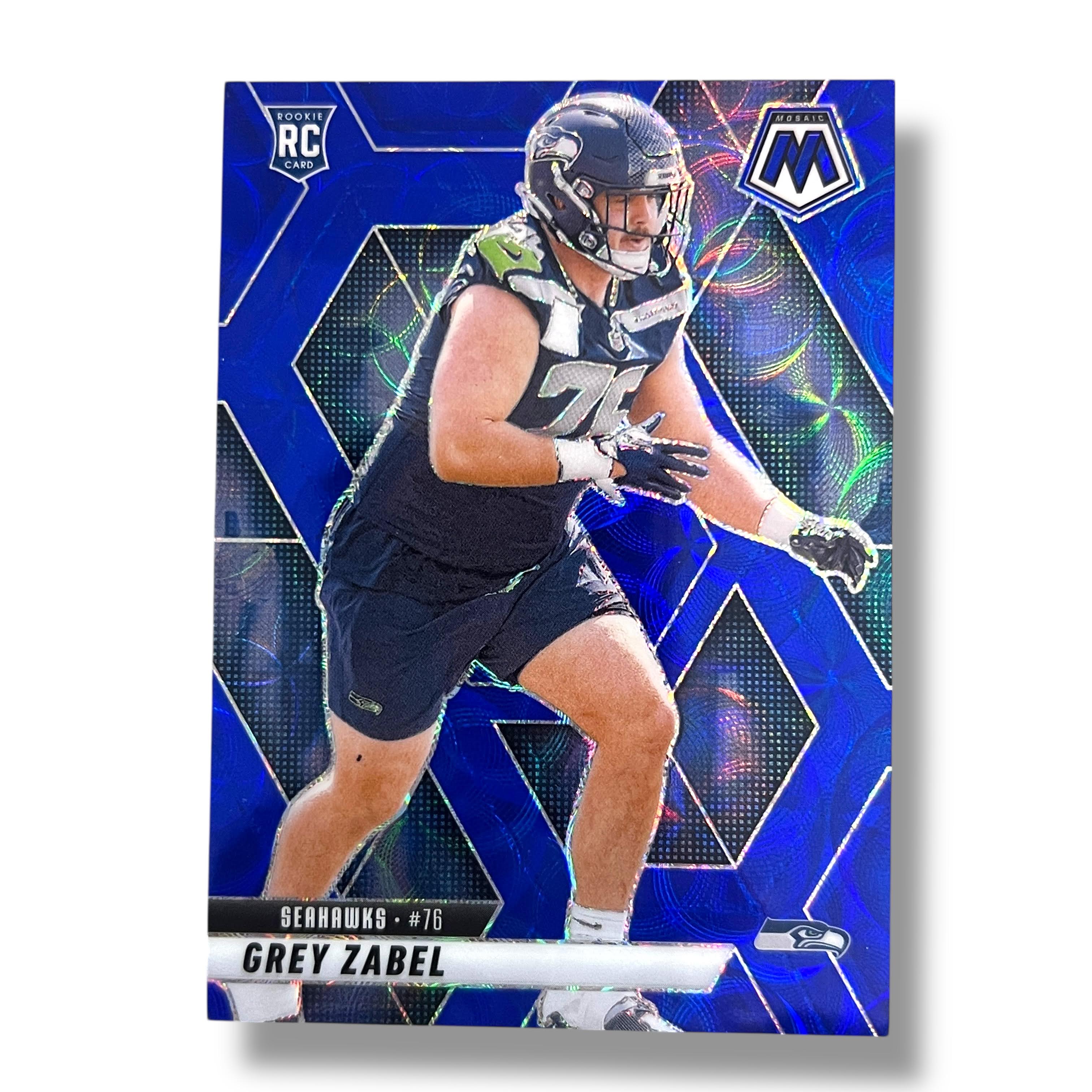 Grey Zabel RC 2025 Panini Mosaic Blue Scope Color Match