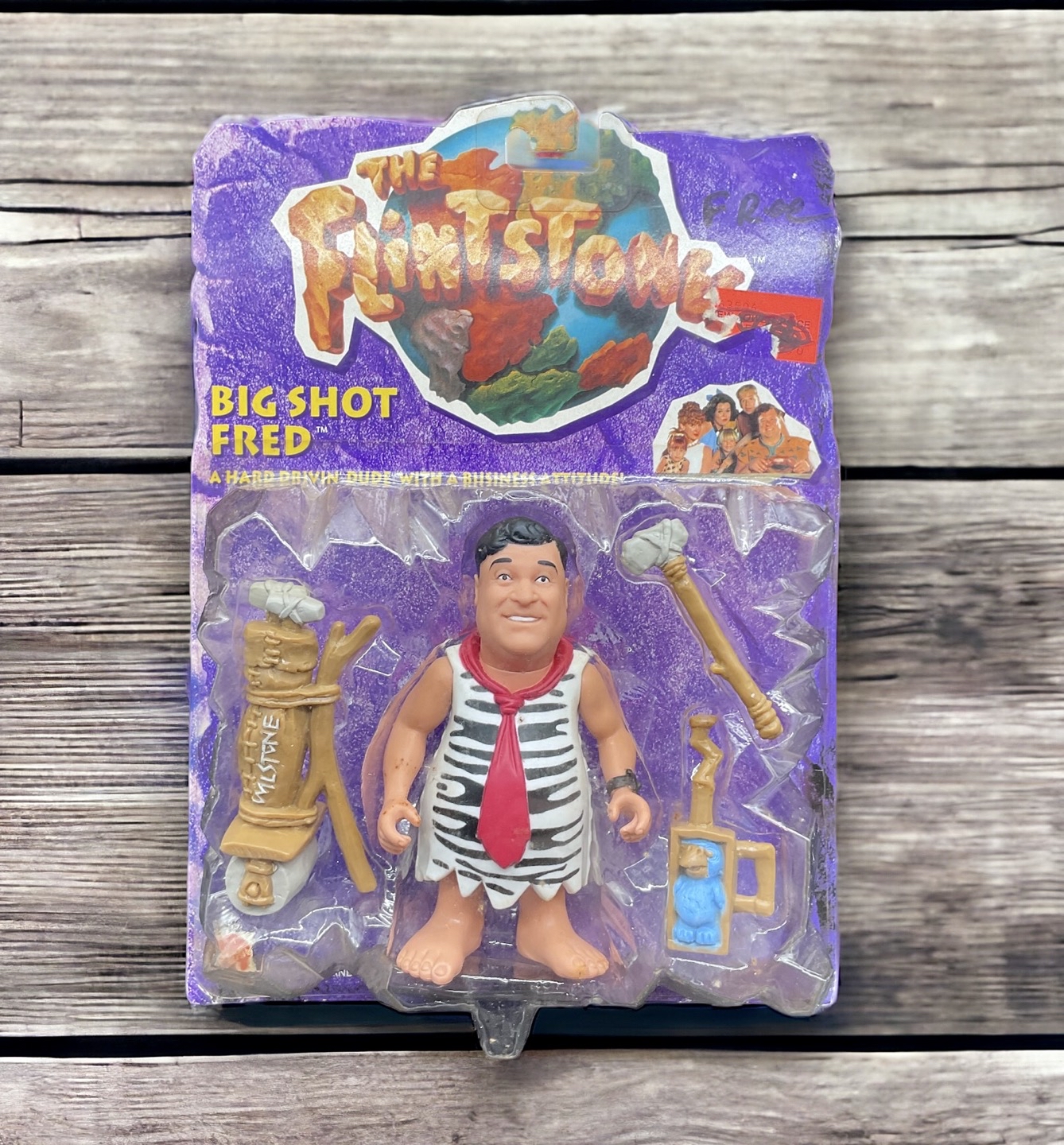 Vintage Mattel The Flintstones "BIG SHOT FRED" 1993 Golf Action Figure NIP