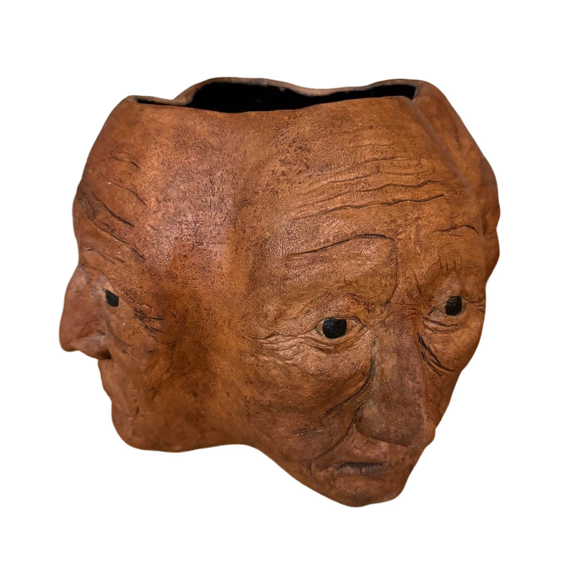 Itty Bitty Lakes Studio Native American Faces Pot by artist Robert Parker