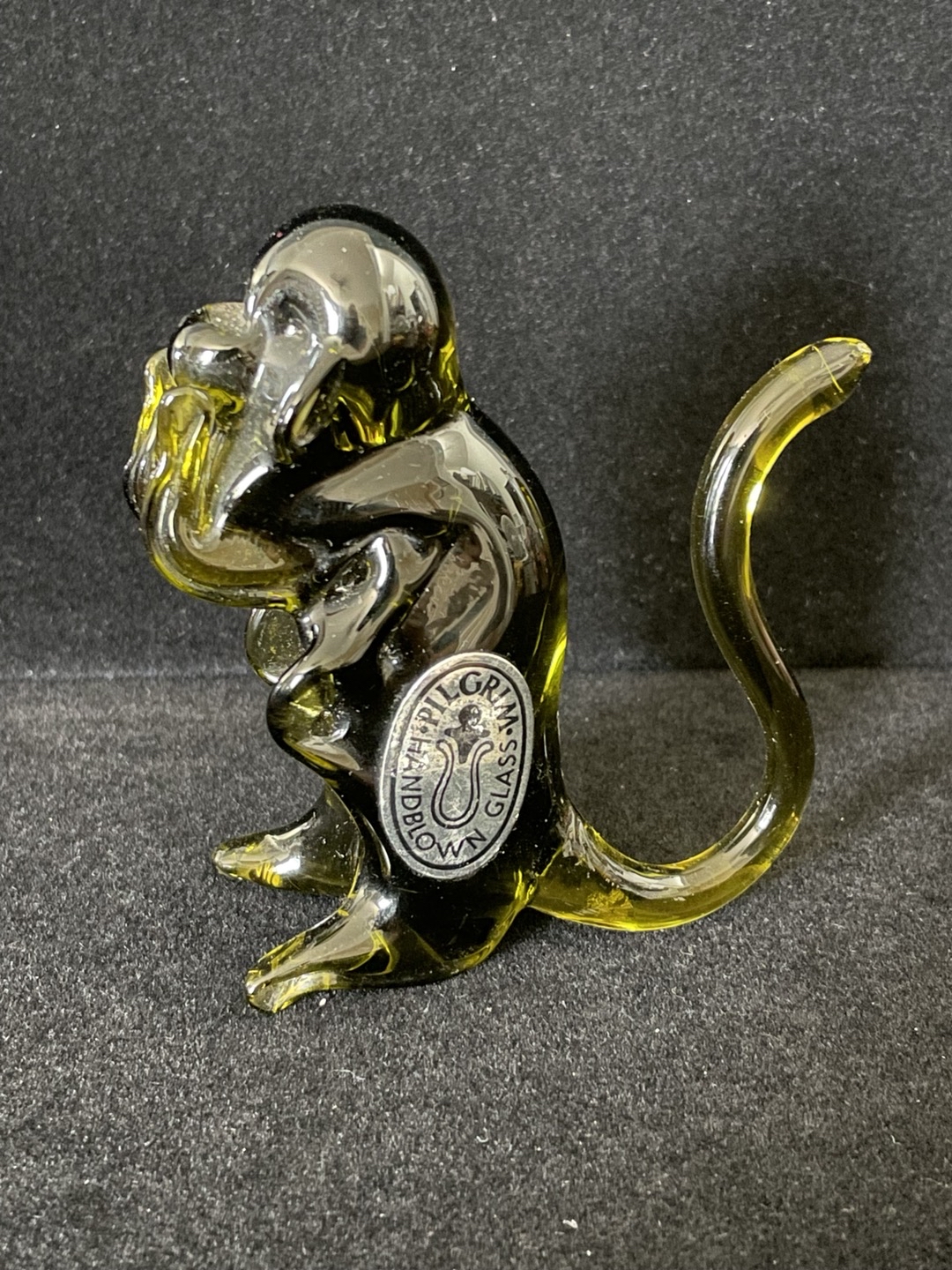 Pilgrim Glass Green Monkey Handblown