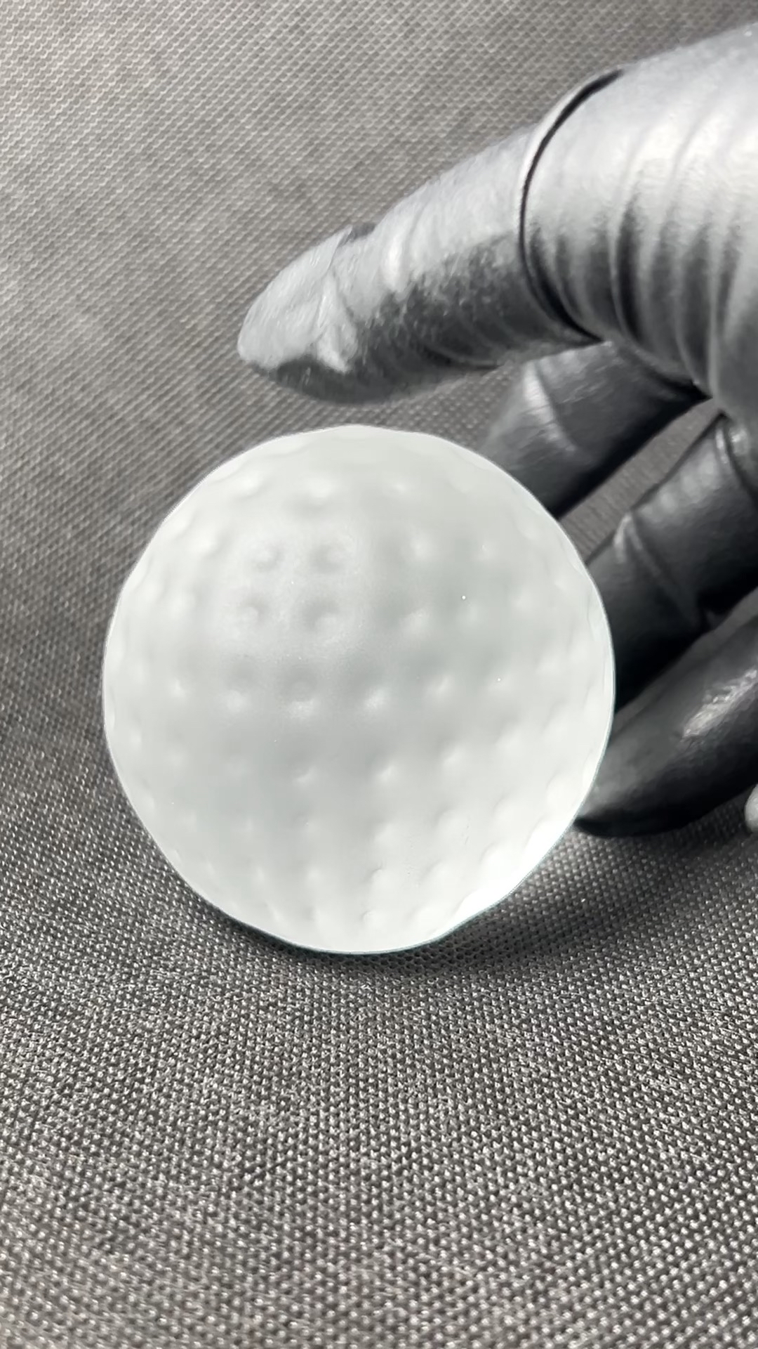 Satin Frosted Dimpled Golf Ball Art Glass Paperweight. Golfball Style ...