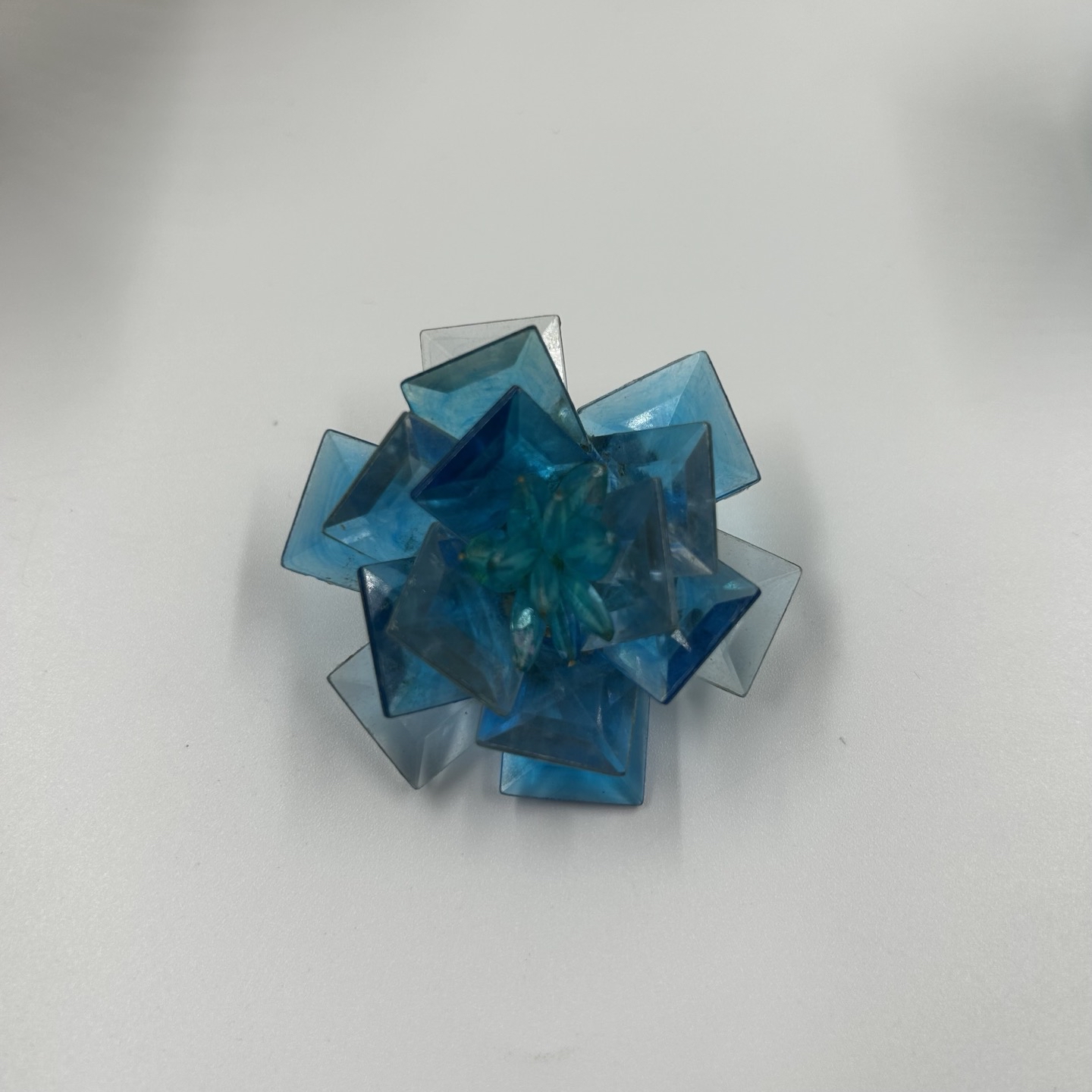 Vintage Blue Gem Brooch Made In Austria