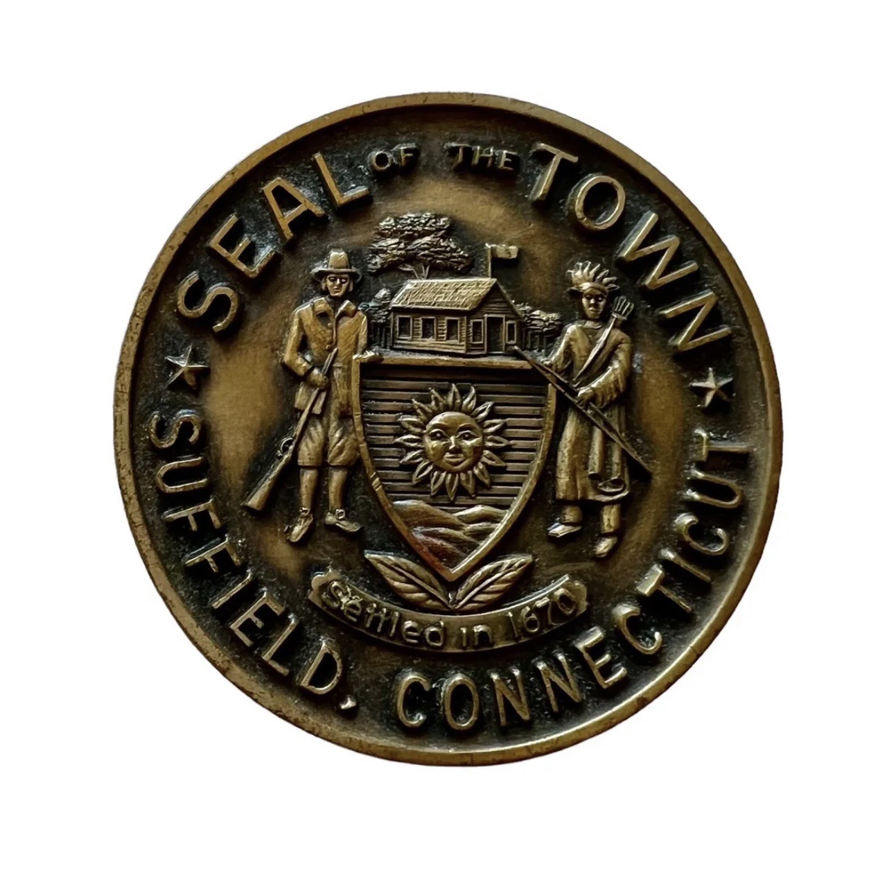 1970 Suffield, Connecticut Town Heritage 300th Anniversary Bronze Medal ...