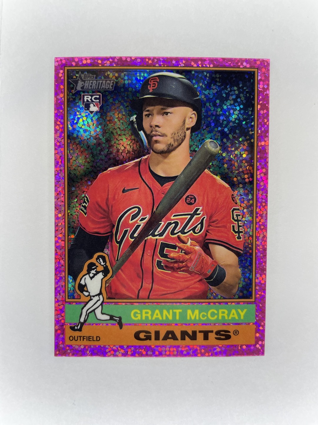 2025 Topps Heritage #53 Grant McCray (San Francisco Giants) Pink ...