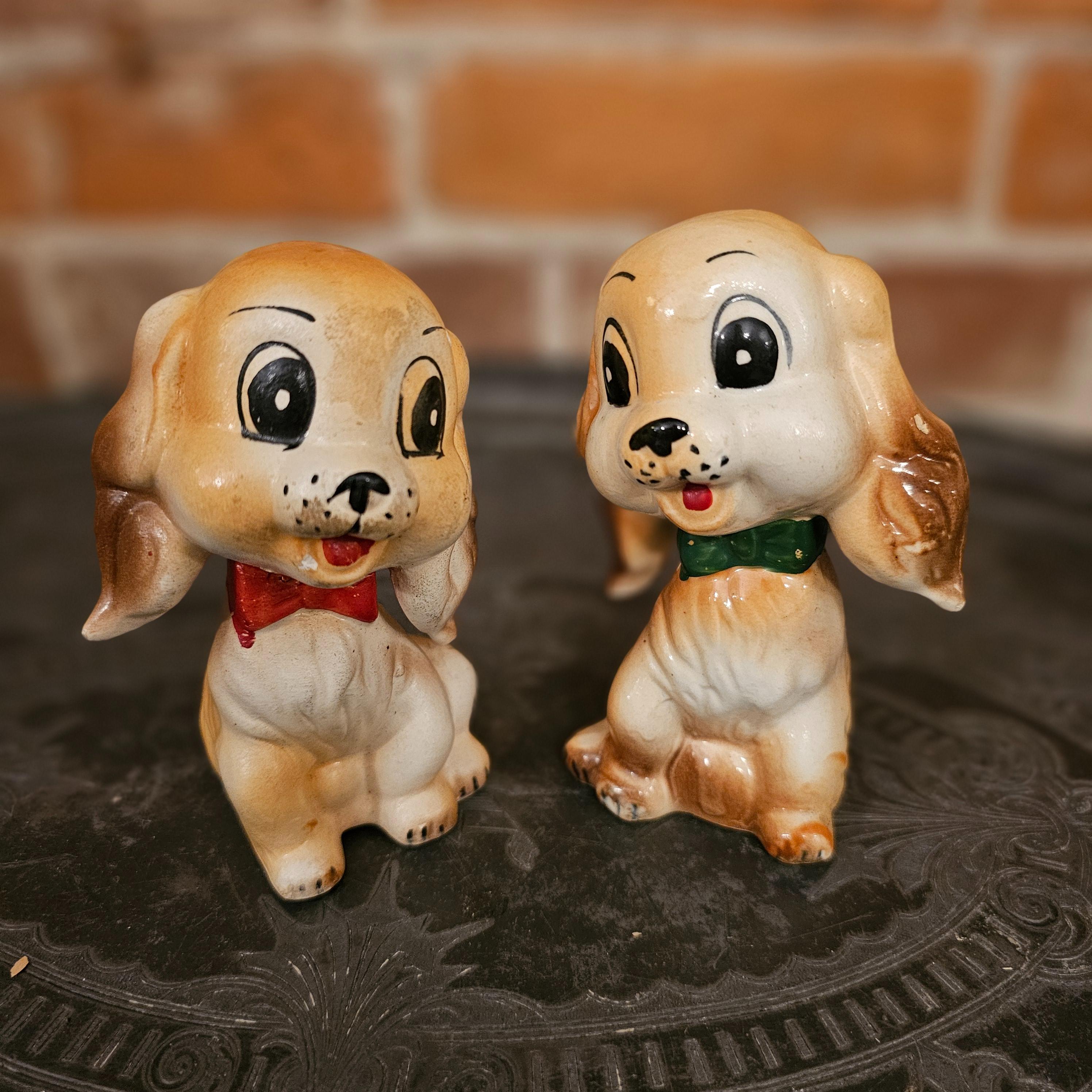 13 - Vintage Commodore Anthropomorphic Puppy Dog Salt Pepper Shakers ...