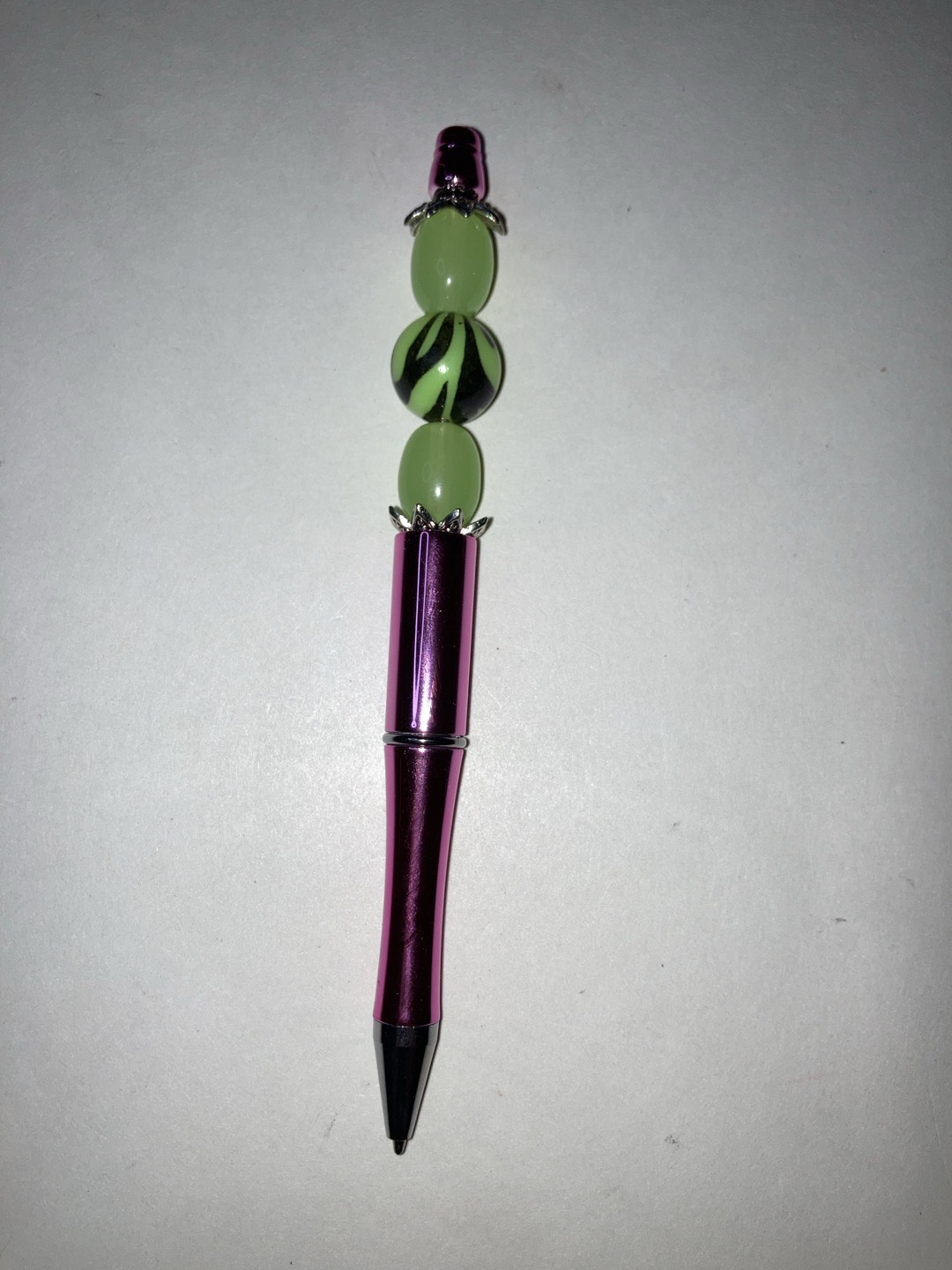 UV Reactive Fidget Pen Handmade By Me! Black Ink! 5 1/4”