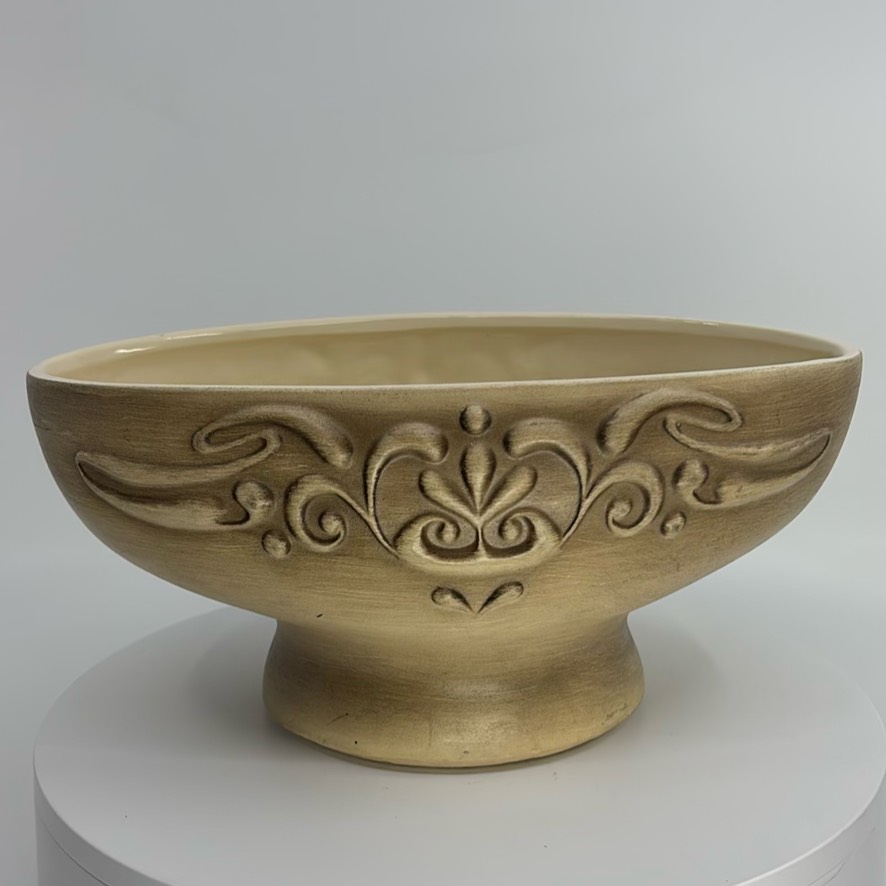 Vintage McCoy Floraline #419 Pottery Planter 9x5.5 4.5H