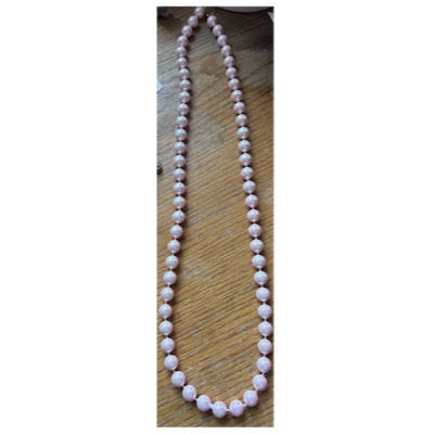 PINK ACRYLIC PEARL NECKLACE