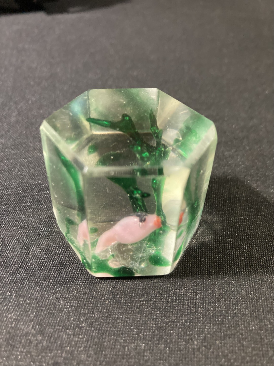 Antique Sulfide Bird Mini Paperweight