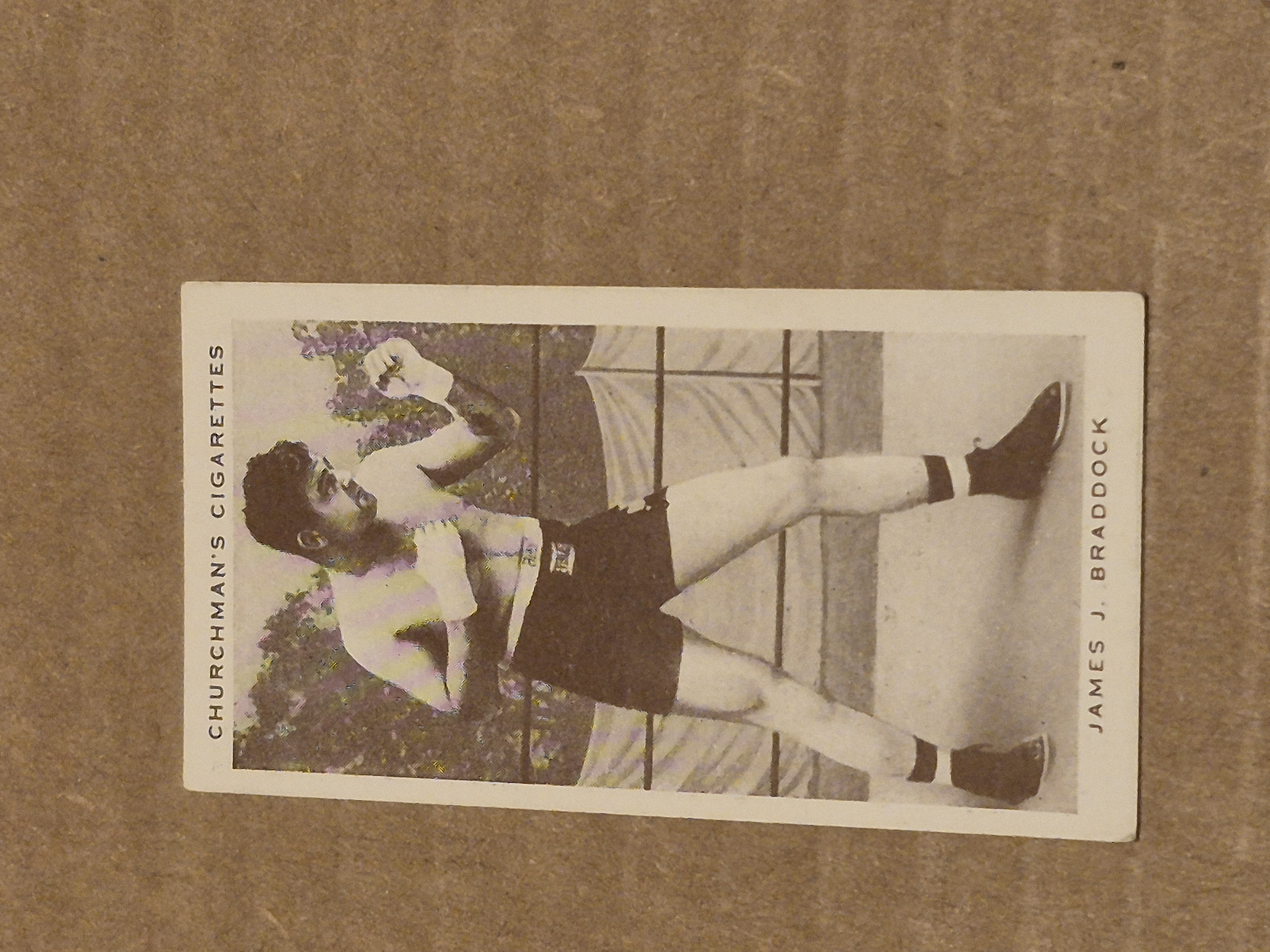 1938 Churchman's Cigarettes Boxing Personalities James J. Braddock #6