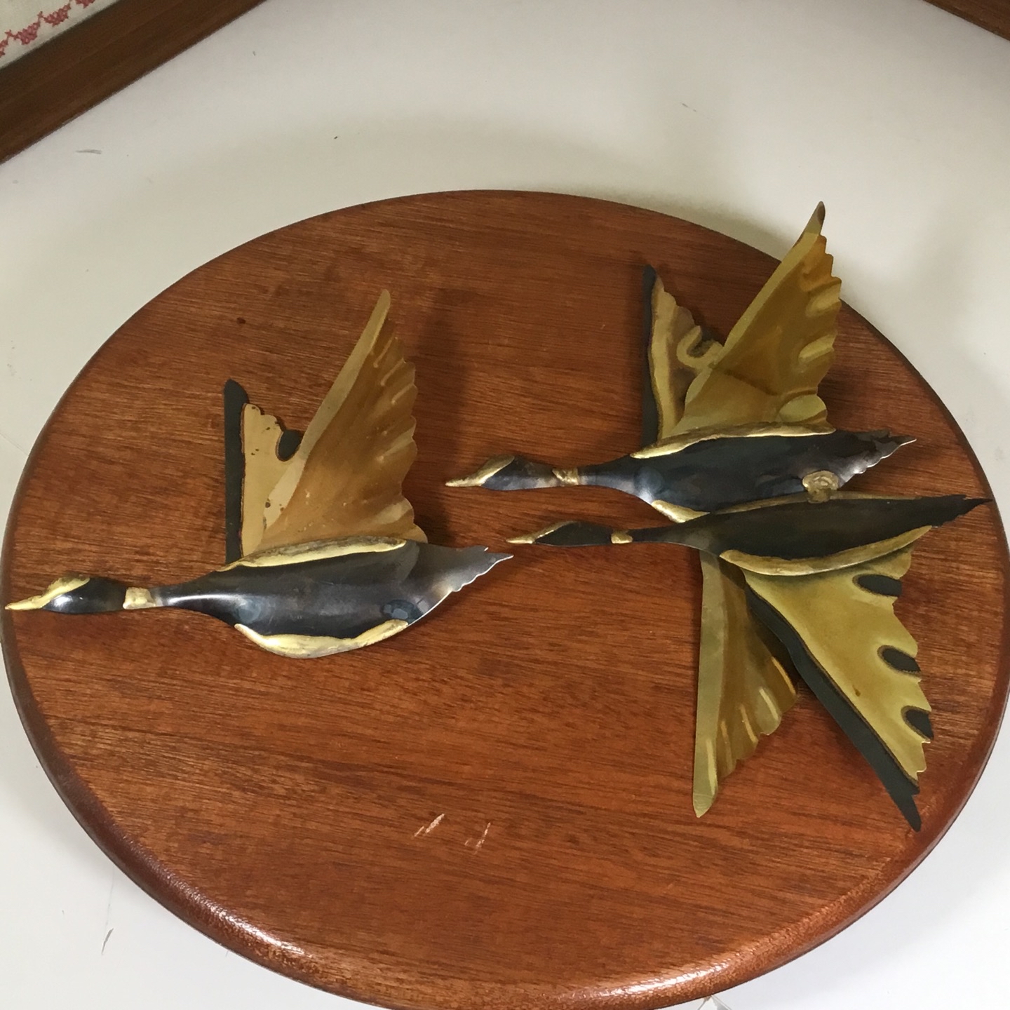 006 Brass Geese In Flight