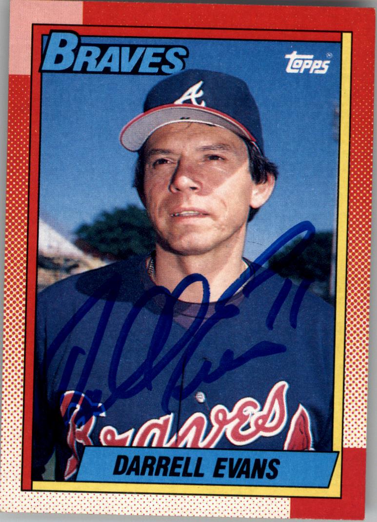 Darrell Evans Signed Atlanta Braves 1990 Topps #55
