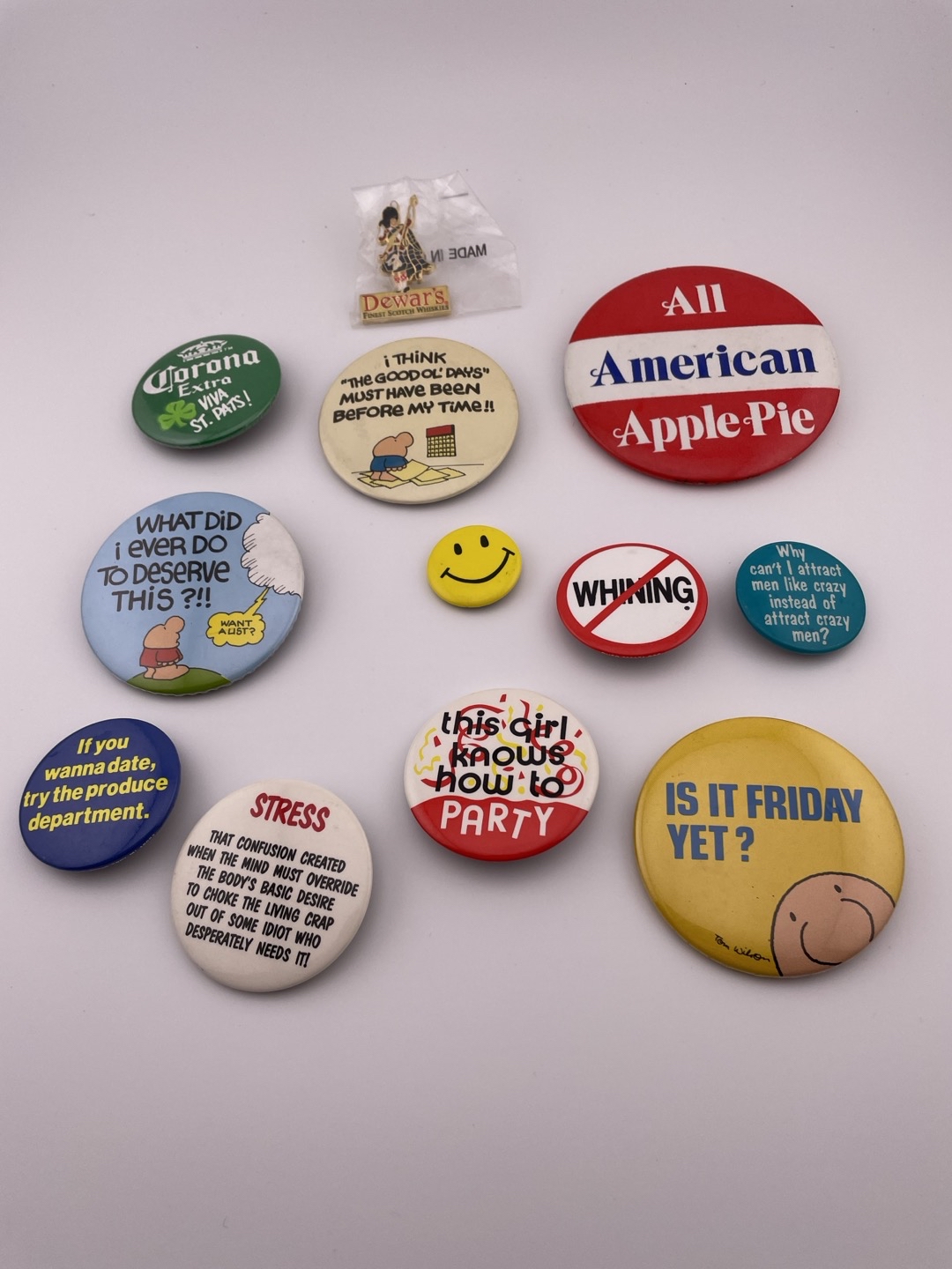 Fun Buttons And Lapel Pin