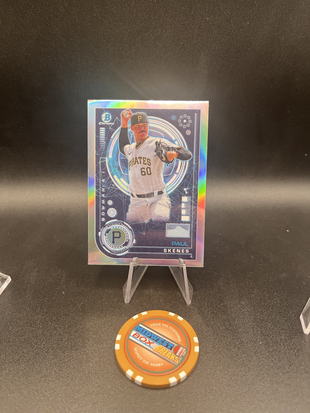 Paul Skenes AI Insert 2024 Bowman Baseball Card Pittsburgh Pirates