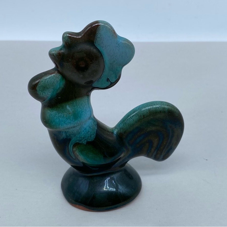 BMP Canadian Pottery Drip Glaze Rooster