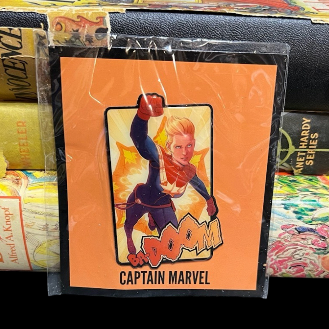 Marvel Gear+Goods Captain Marvel "Ba-Doom" Pin Button - 2019 Loot Crate ...