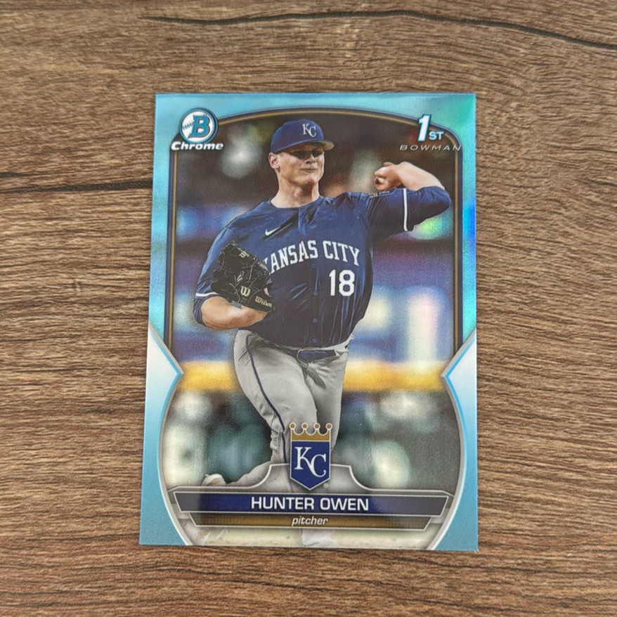 Hunter Owen 2023 1st Bowman Chrome Sky Blue Refractor Kansas City Royals