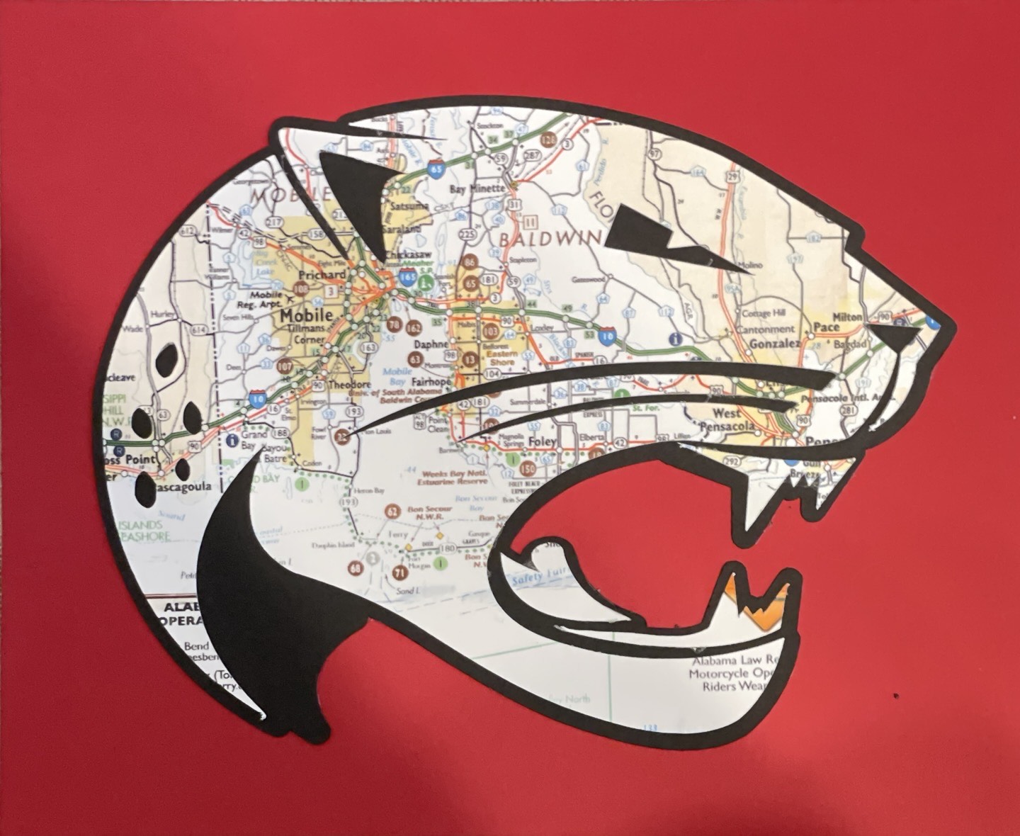 South Alabama Mascot Map
