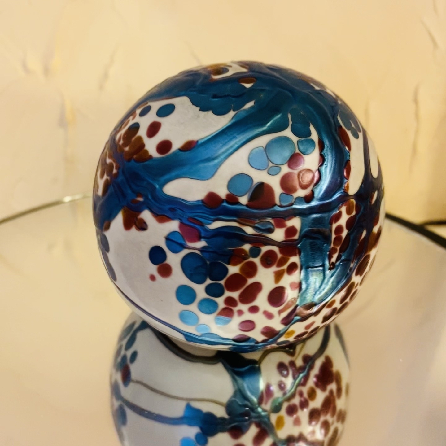 #0001 Colver France Art Glass Paperweight Signed Alice Girand