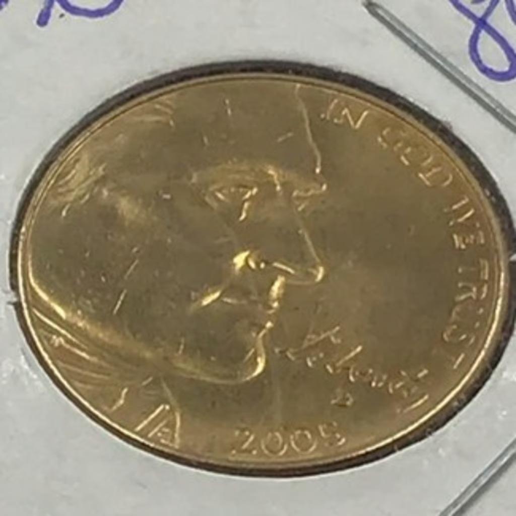 2005-D Bison Jefferson Memorial Nickel BU 24kt Gold Layered by HSN