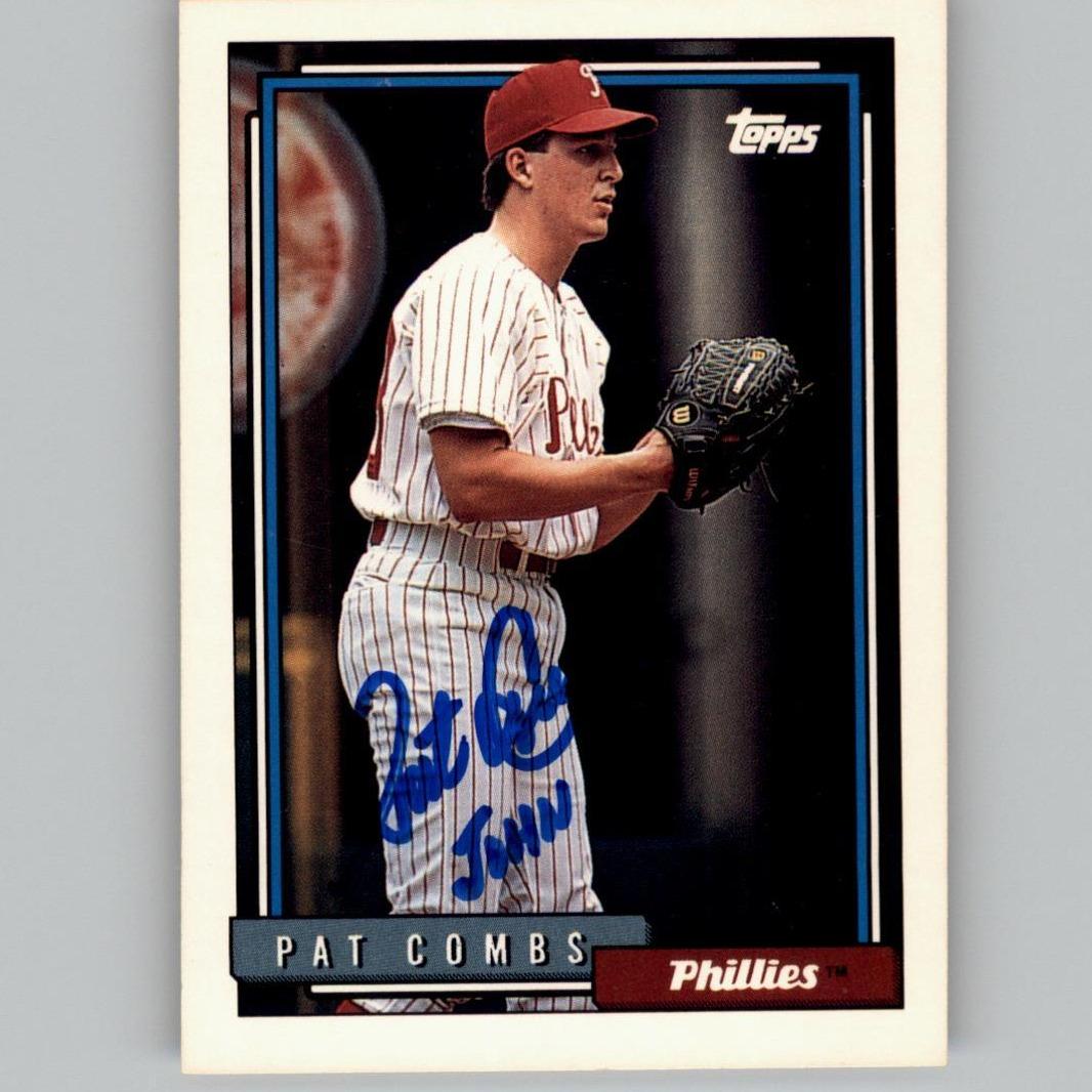 Pat Combs Signed Philadelphia Phillies 1991 Topps Baseball Card #456
