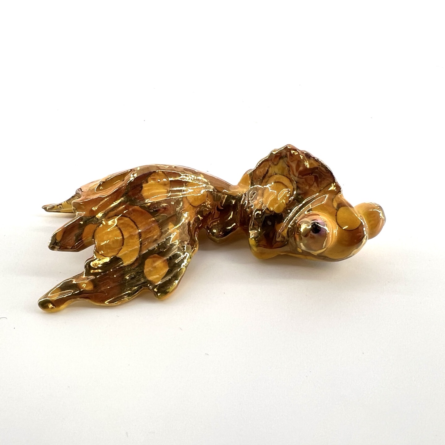 Ceramic Orange Goldfish Figurine