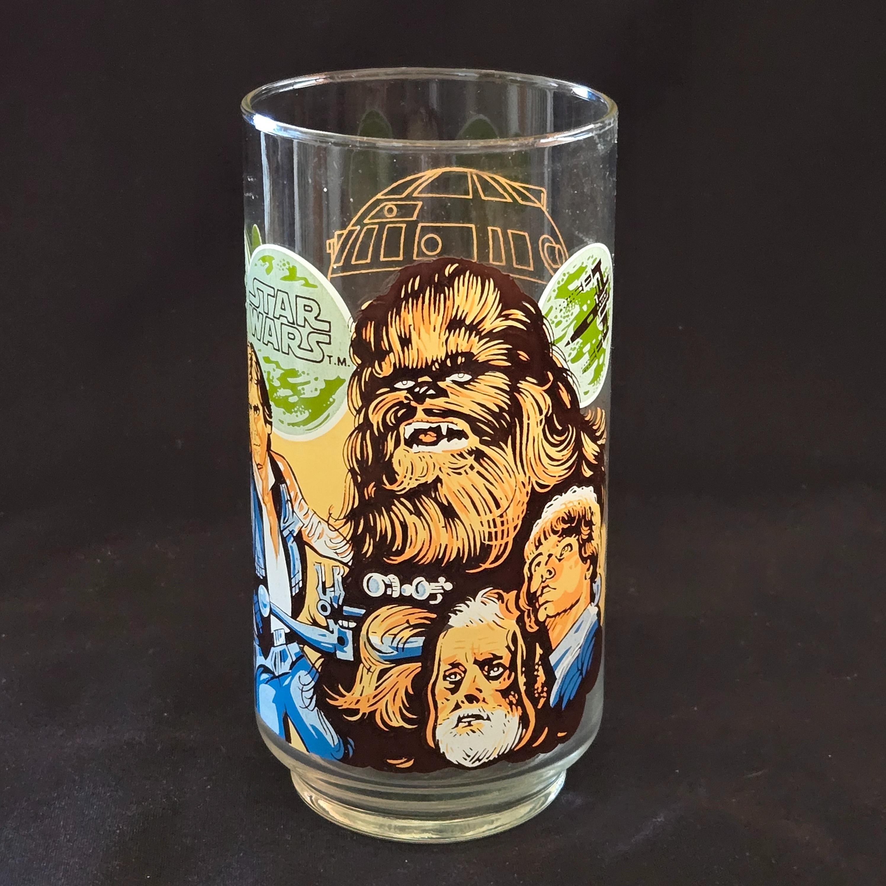 Souvenir Star Wars Chewbacca Glass Sponsers Burger King Coca Cola 1977 ...