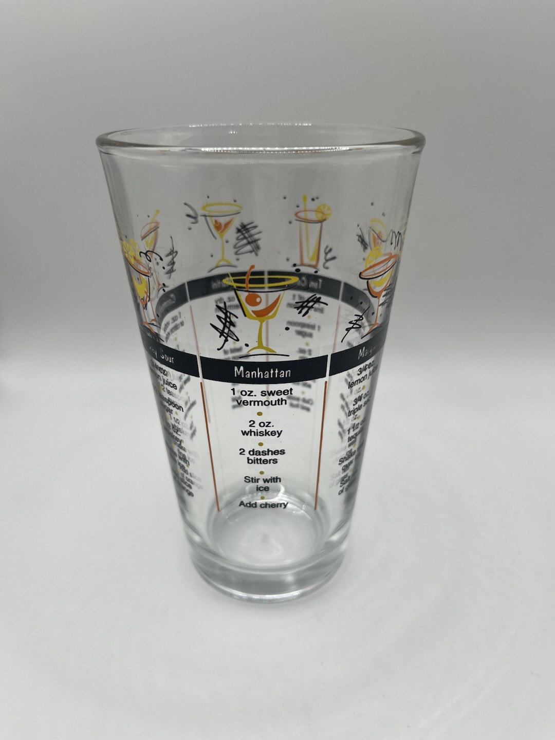 Libby Cocktail Mixed Drink Recipe Glass Bar Ware Barware Vintage Alcohol