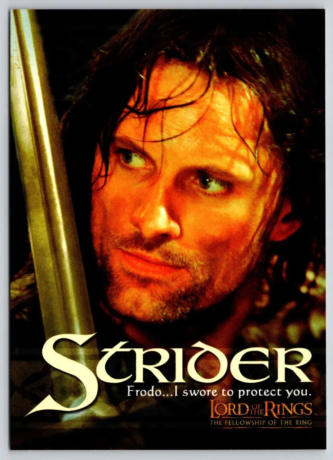 Postcard Strider Aragorn Lord of the Rings Fellowship of the Ring Movie ...