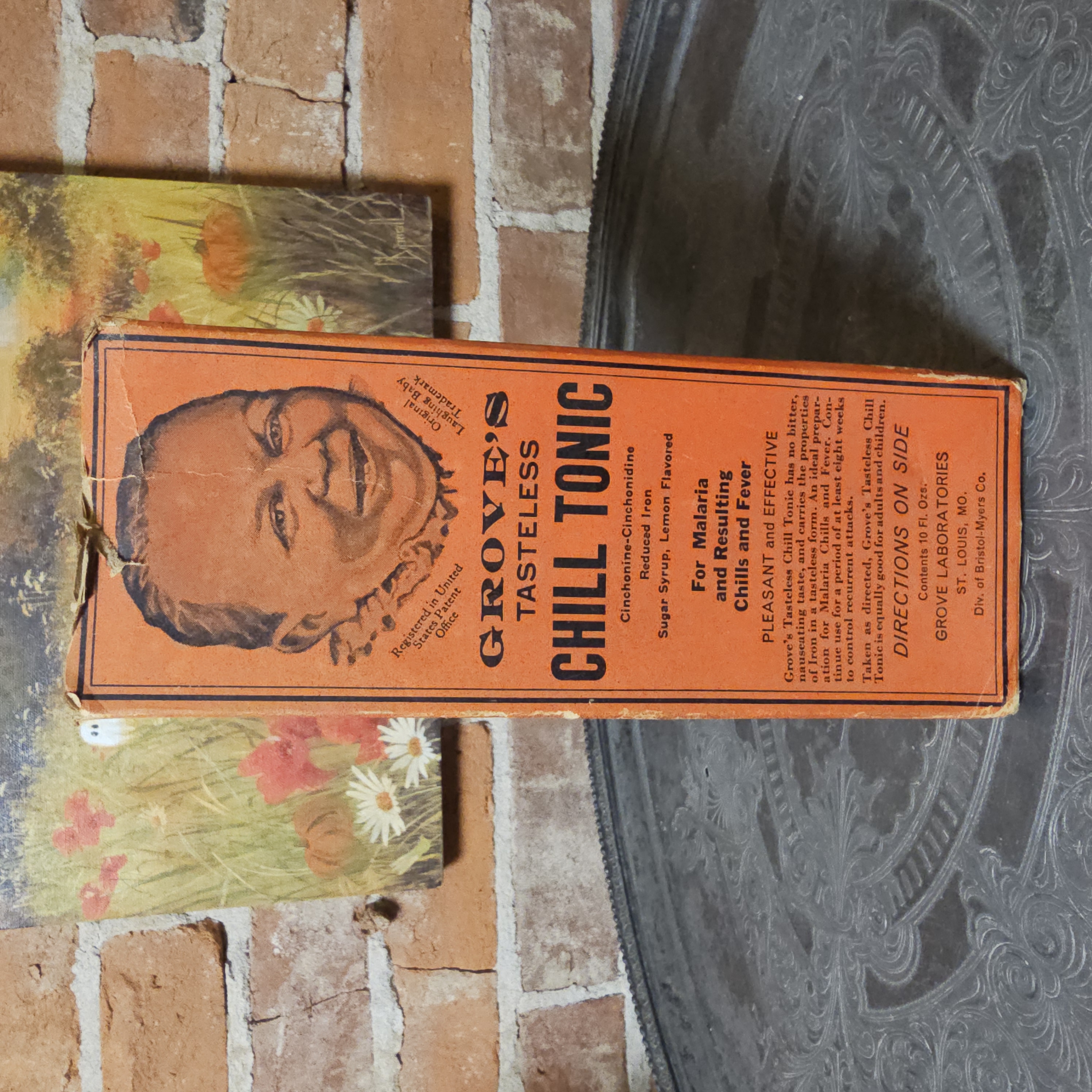 Vintage Grove’s Tasteless Chill Tonic Medicine Box Malaria Cure ...