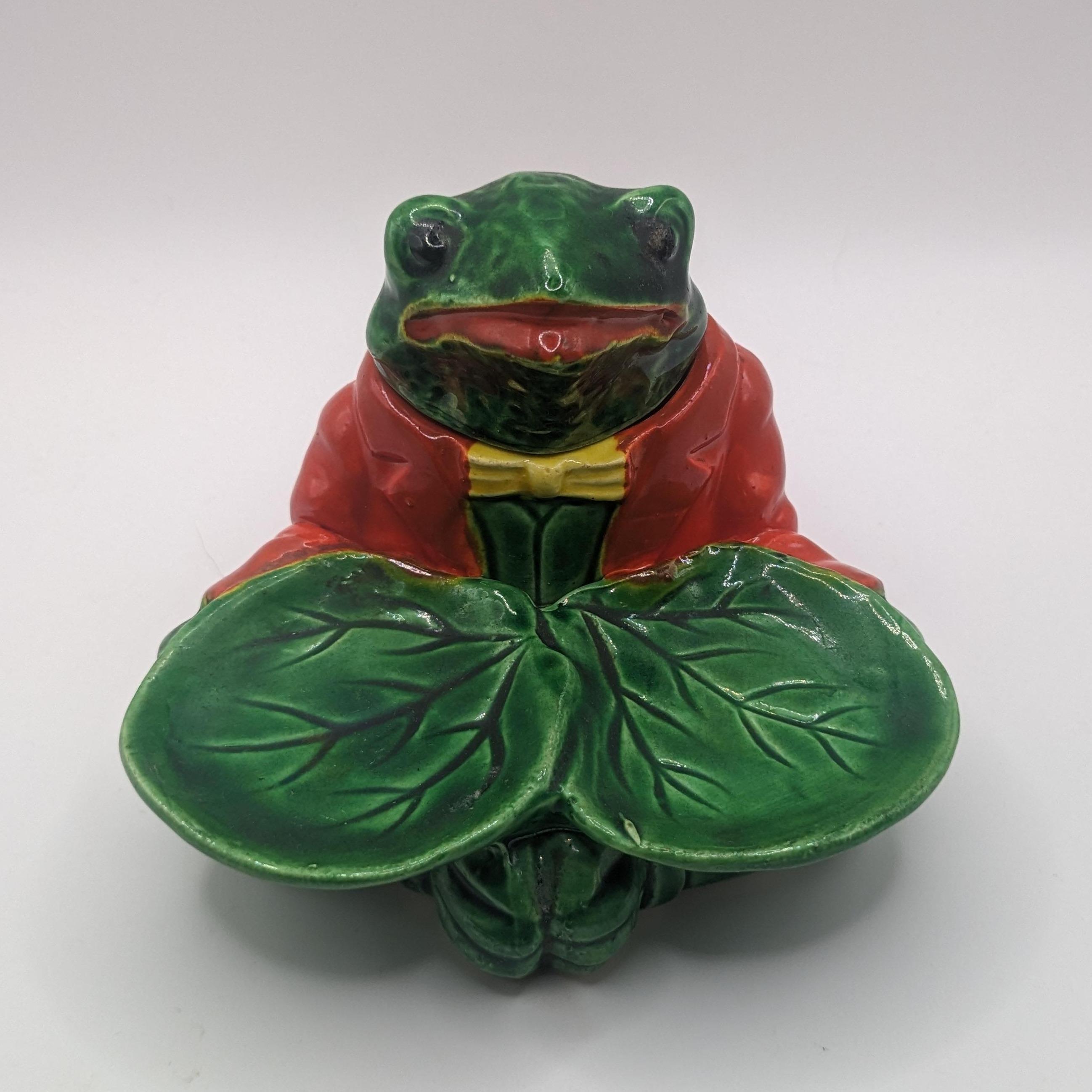 Vintage Anthropomorphic Frog Trinket Dish