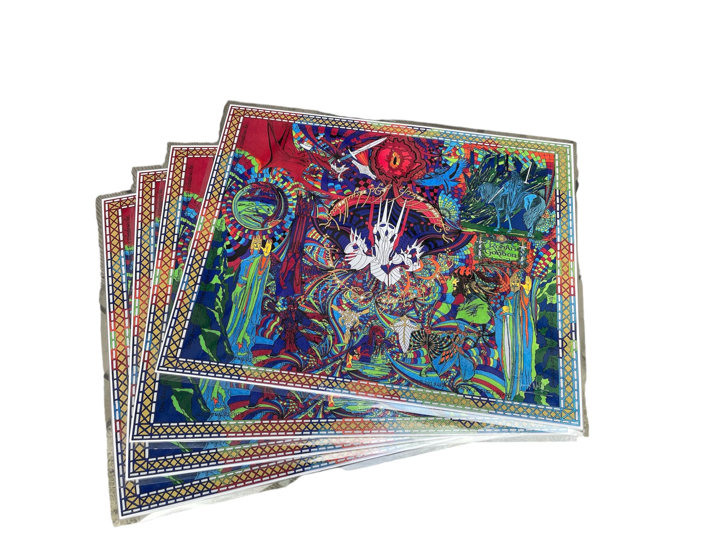 Rohan & Gondor Lord of the Rings Poster Prints Laminated Lot 4 Psychedelic