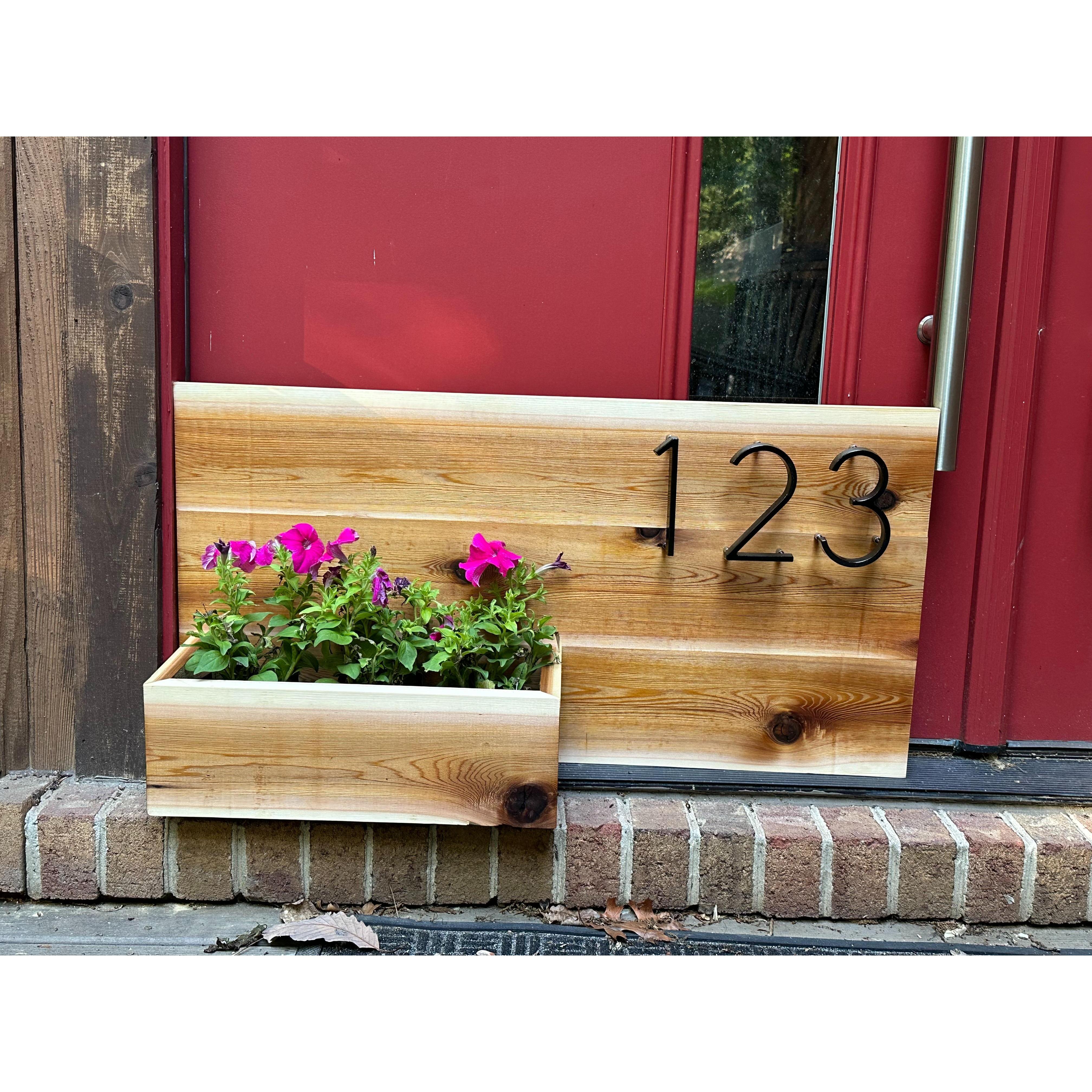 Custom Home Address/Planter Box